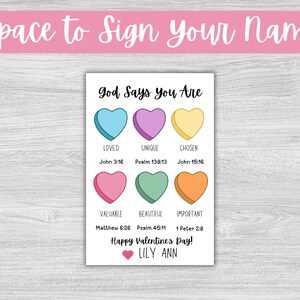 Christian Valentine's Day Conversation Hearts, God Says You Are ...