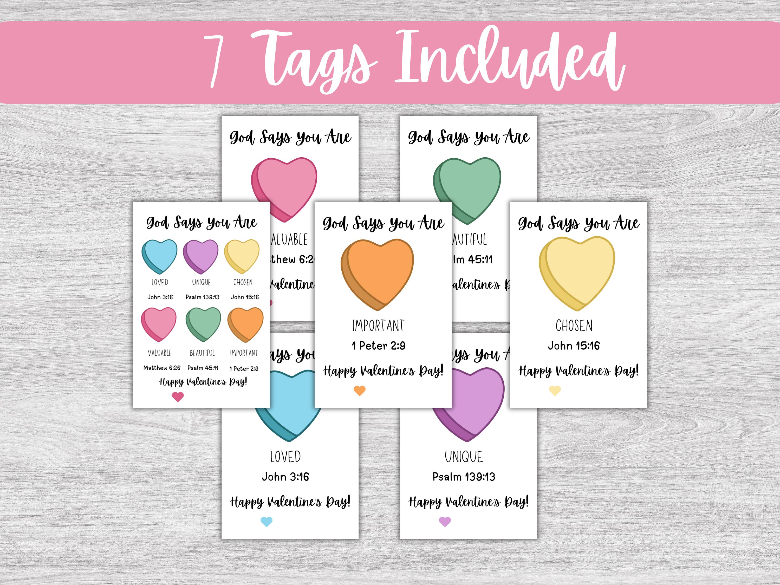 Christian Valentine's Day Conversation Hearts, God Says You Are ...