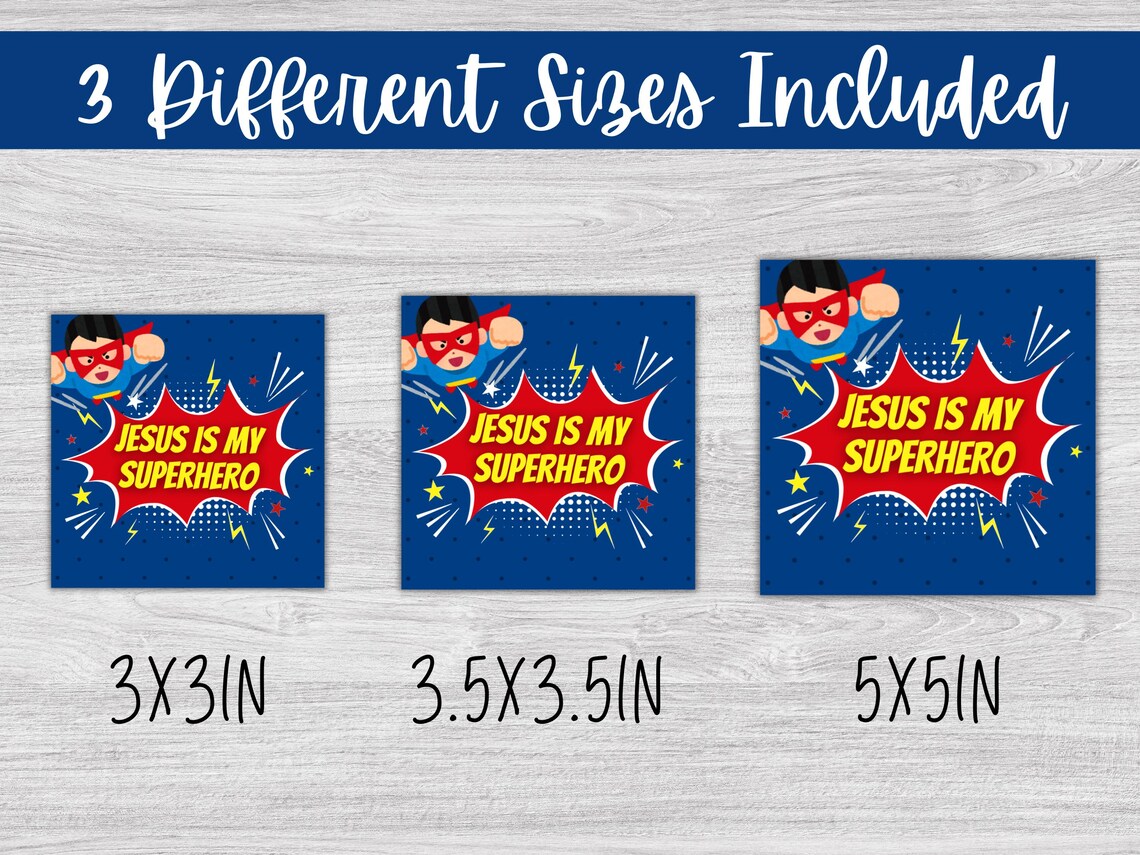 Jesus is My Superhero Tag, Christian Halloween Printable, Trunk or ...