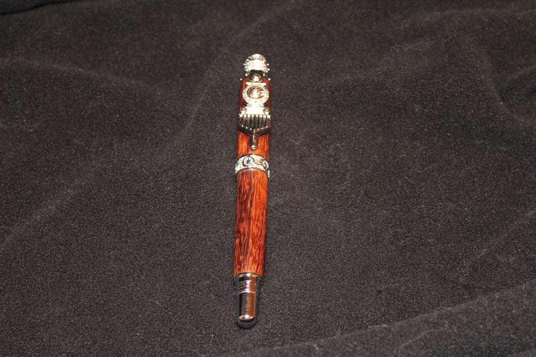 This Elegant Railroad Style Pen is Hand Turned From Rosewood - Etsy