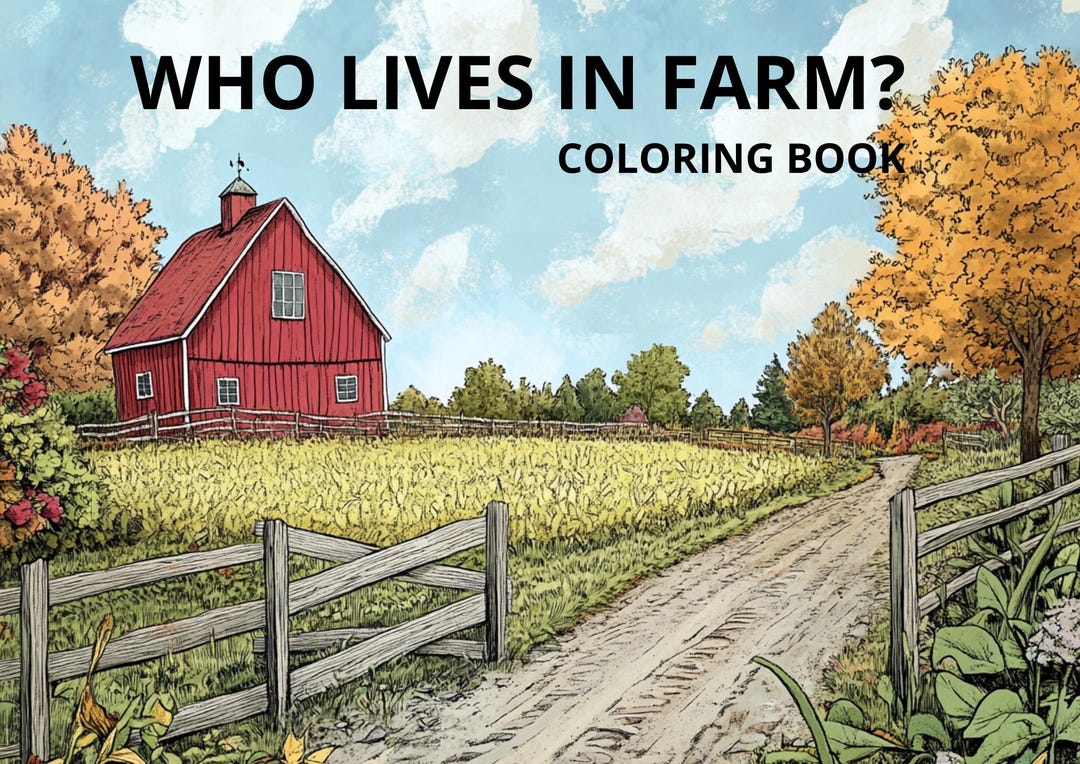 Who Lives in Farm? / Coloring Book / Name of Animals / Ranch / Animal ...