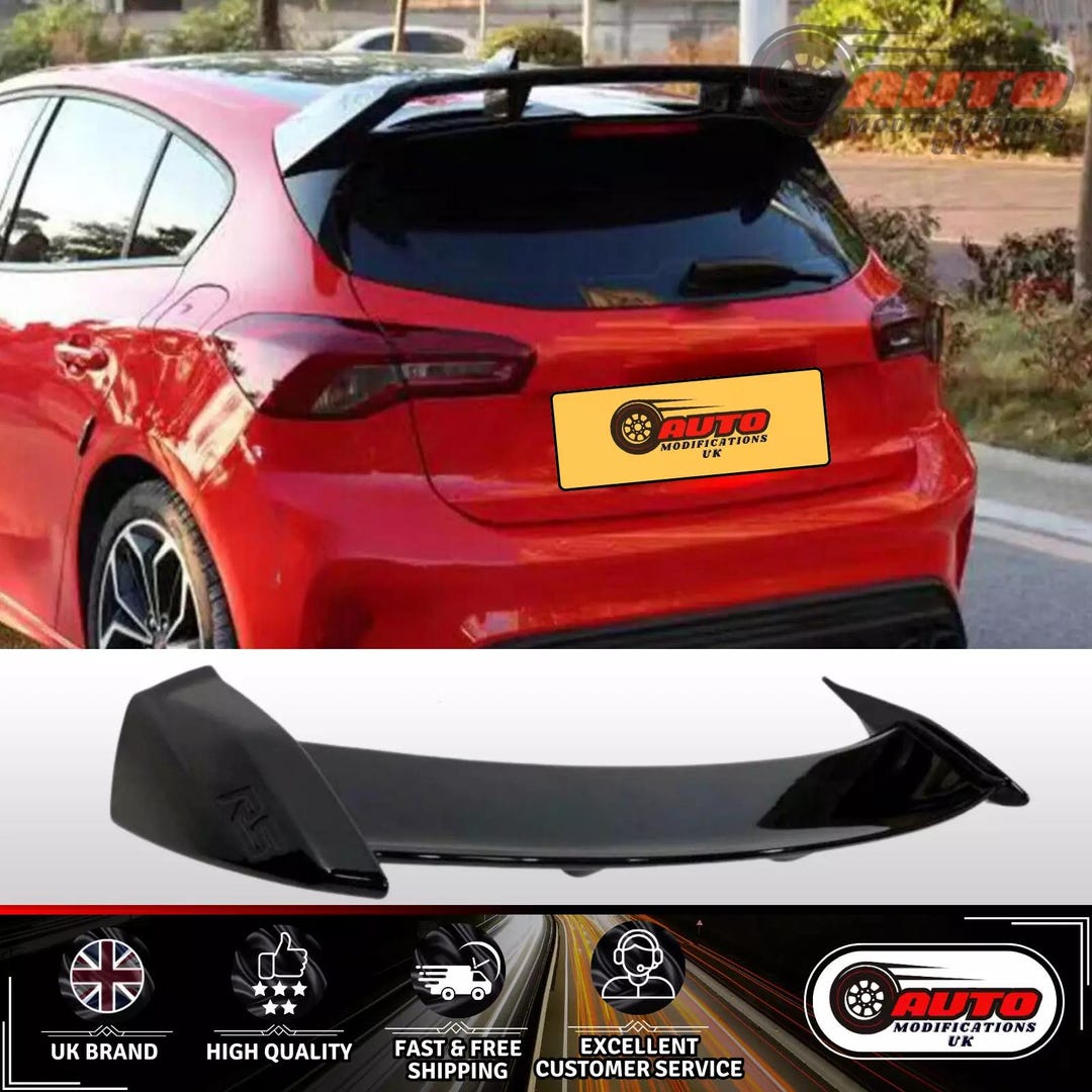 FORD Focus ST MK4 MK4.5 Rear Boot Roof Spoiler Wing Gloss Black RS ...