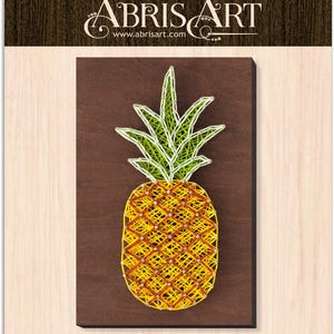 String Art Kit Pineapple, Fruit Wall Decor, Needlepoint Kit, Tropical ...