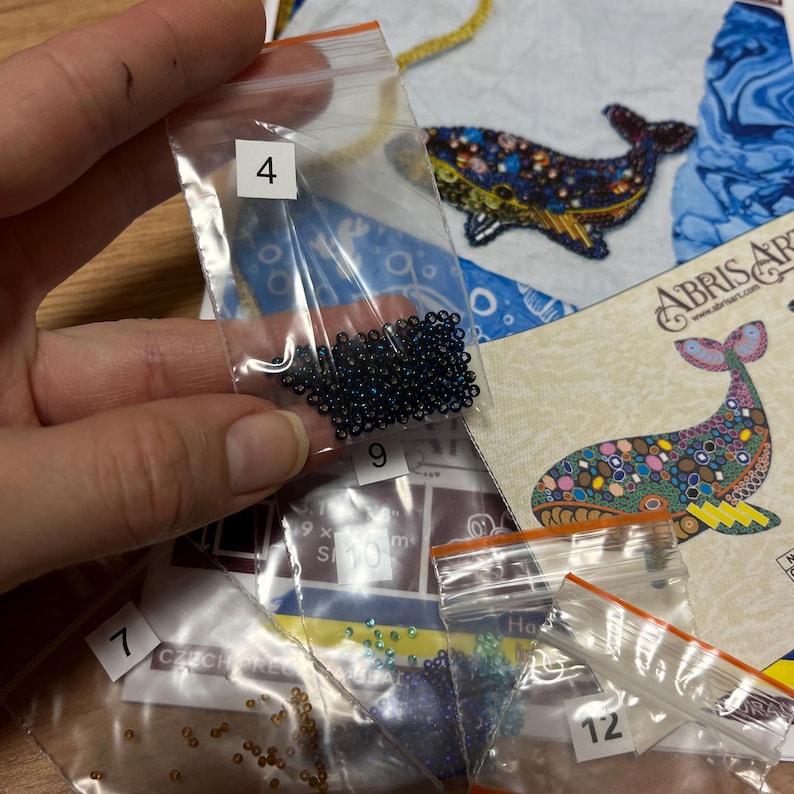 Bead Embroidery Kit Whale Brooch, DIY Beaded Blue Whale, Nautical ...