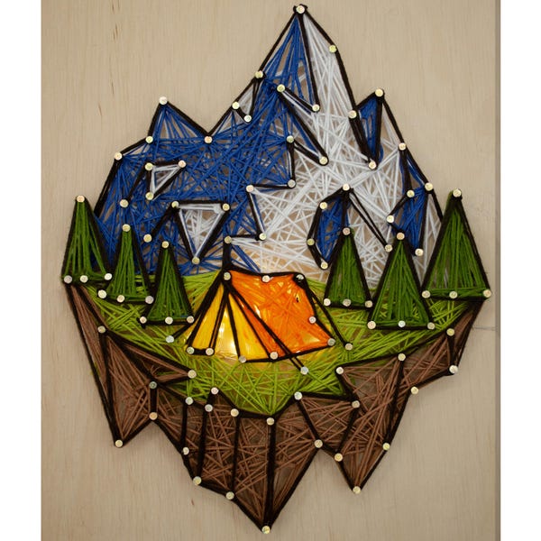 String Art Mountains - Etsy