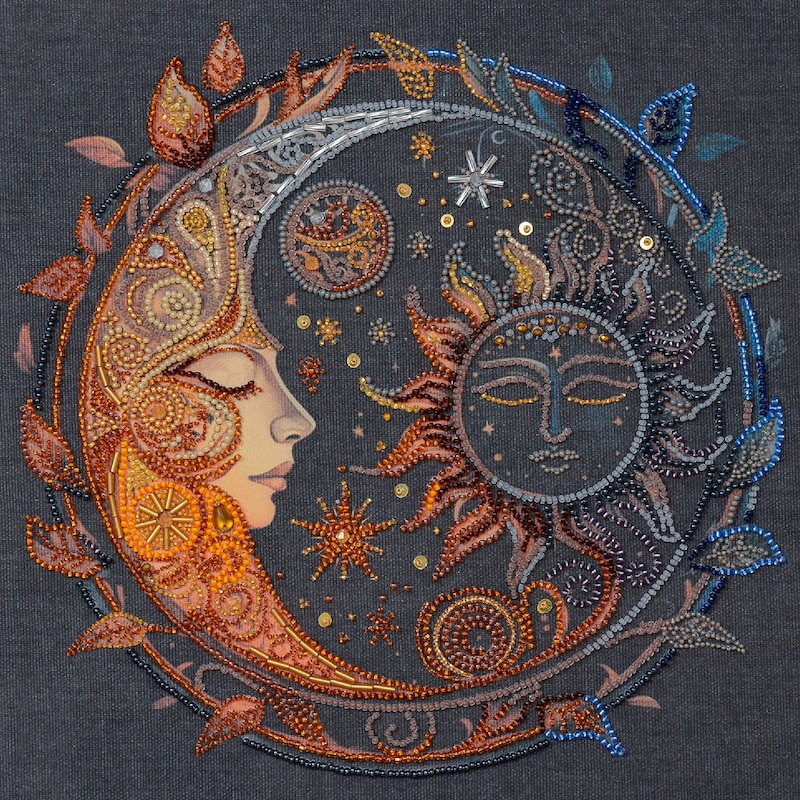 Moon Embroidery - Etsy