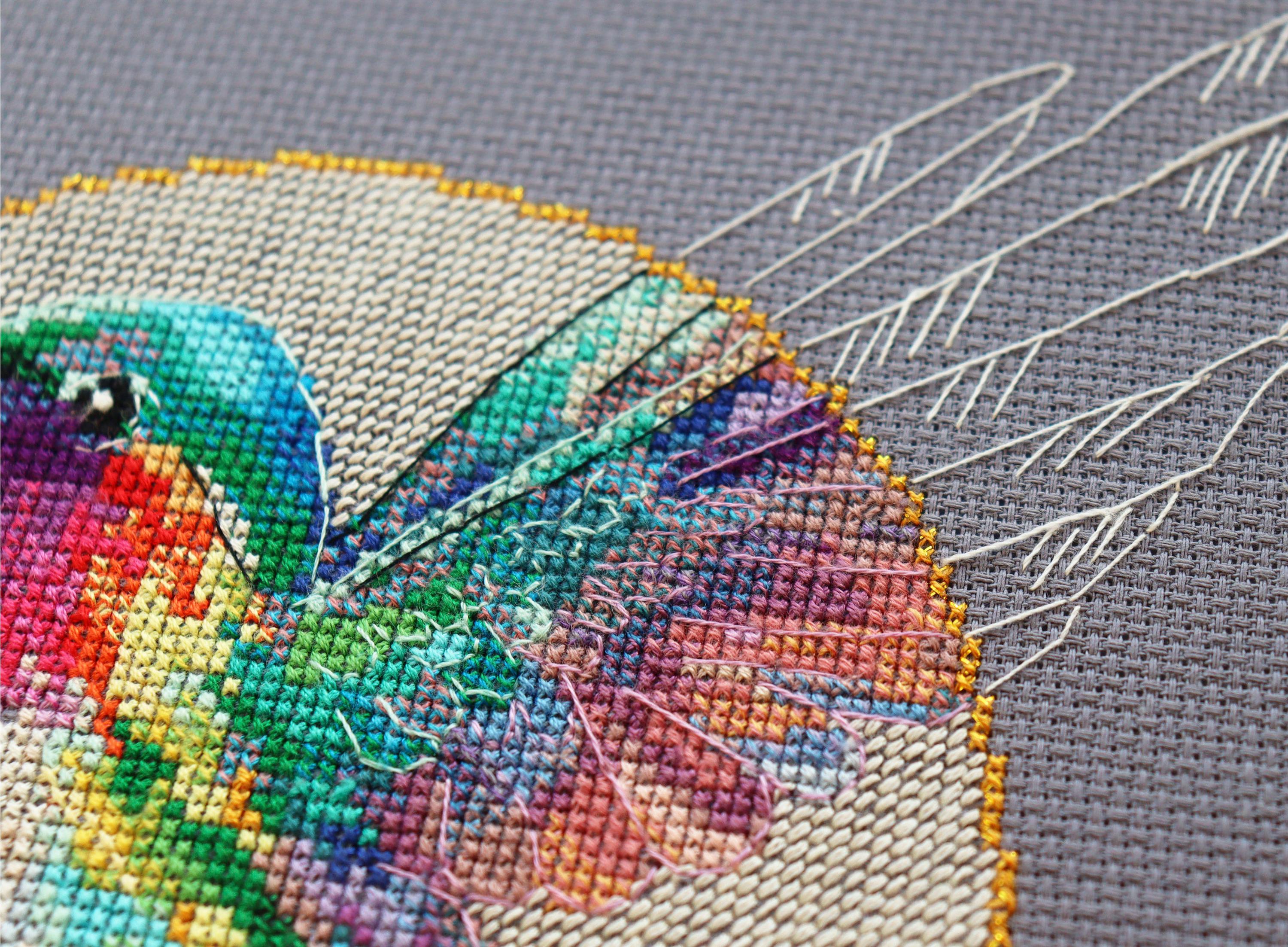 Cross Stitch Kit Paradise Bird, Bird Embroidery, Needlepoint Kit - Etsy
