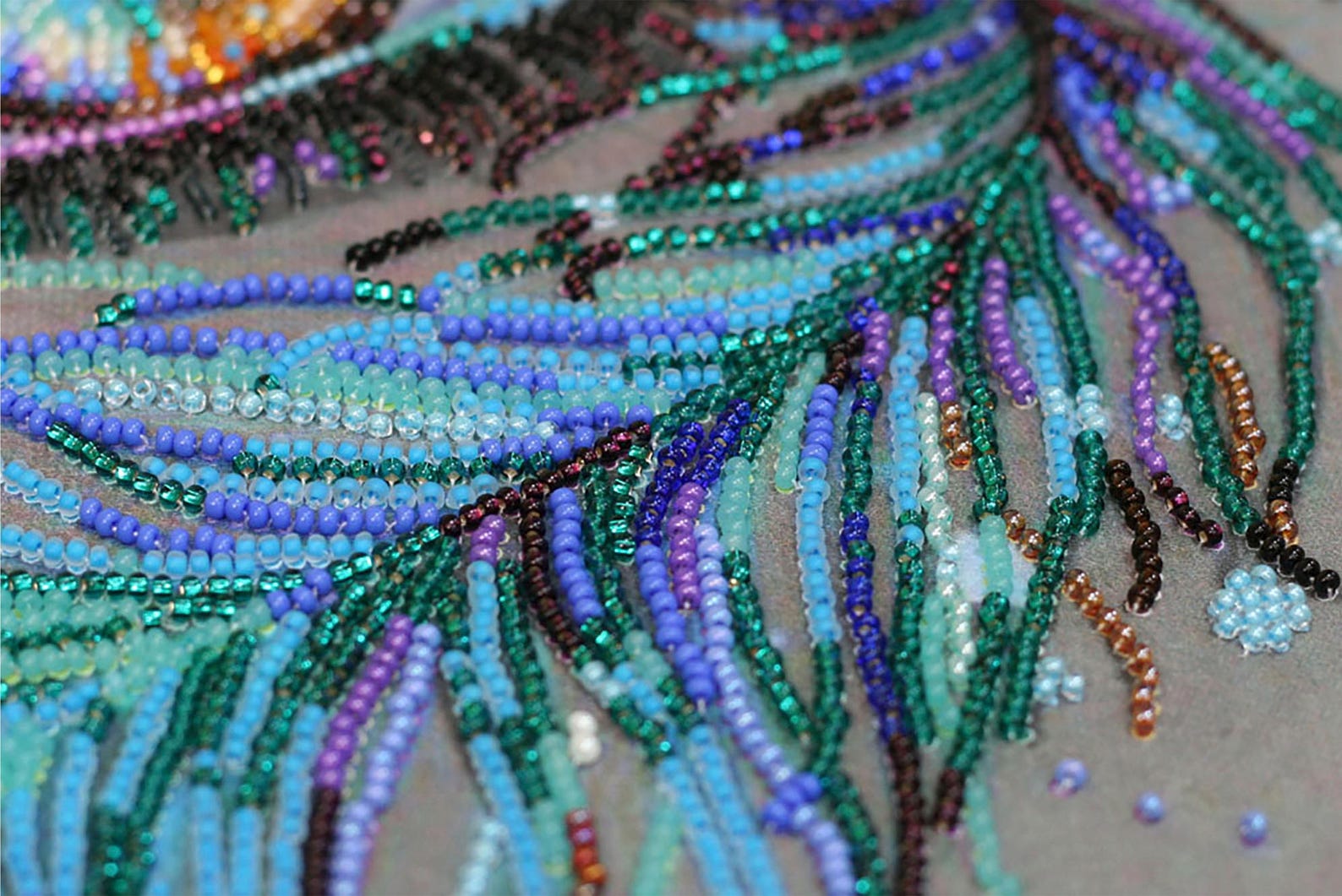Bead Embroidery Kit Royal Gaze, Eye Embroidery, DIY Beaded Eye - Etsy