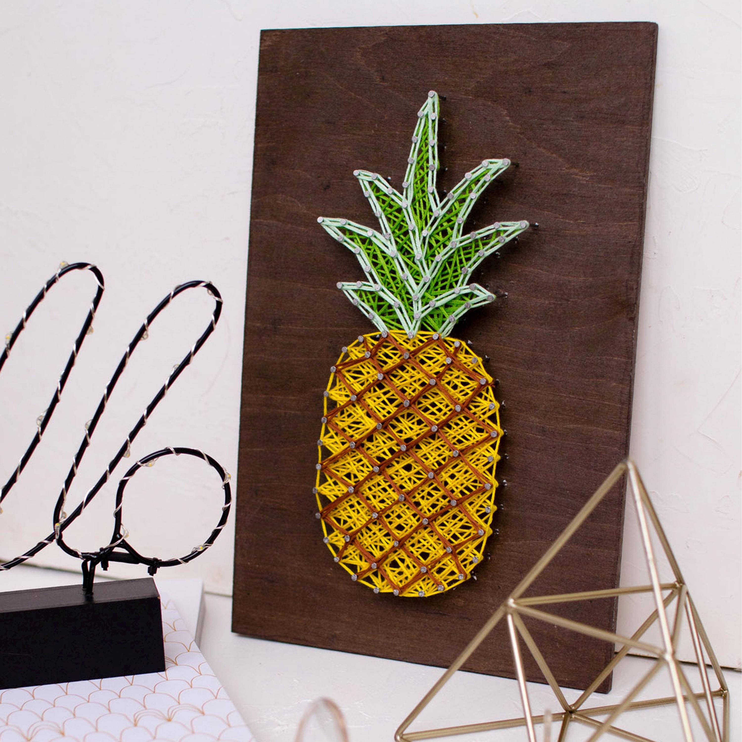 String Art Kit Pineapple, Fruit Wall Decor, Needlepoint Kit, Tropical ...