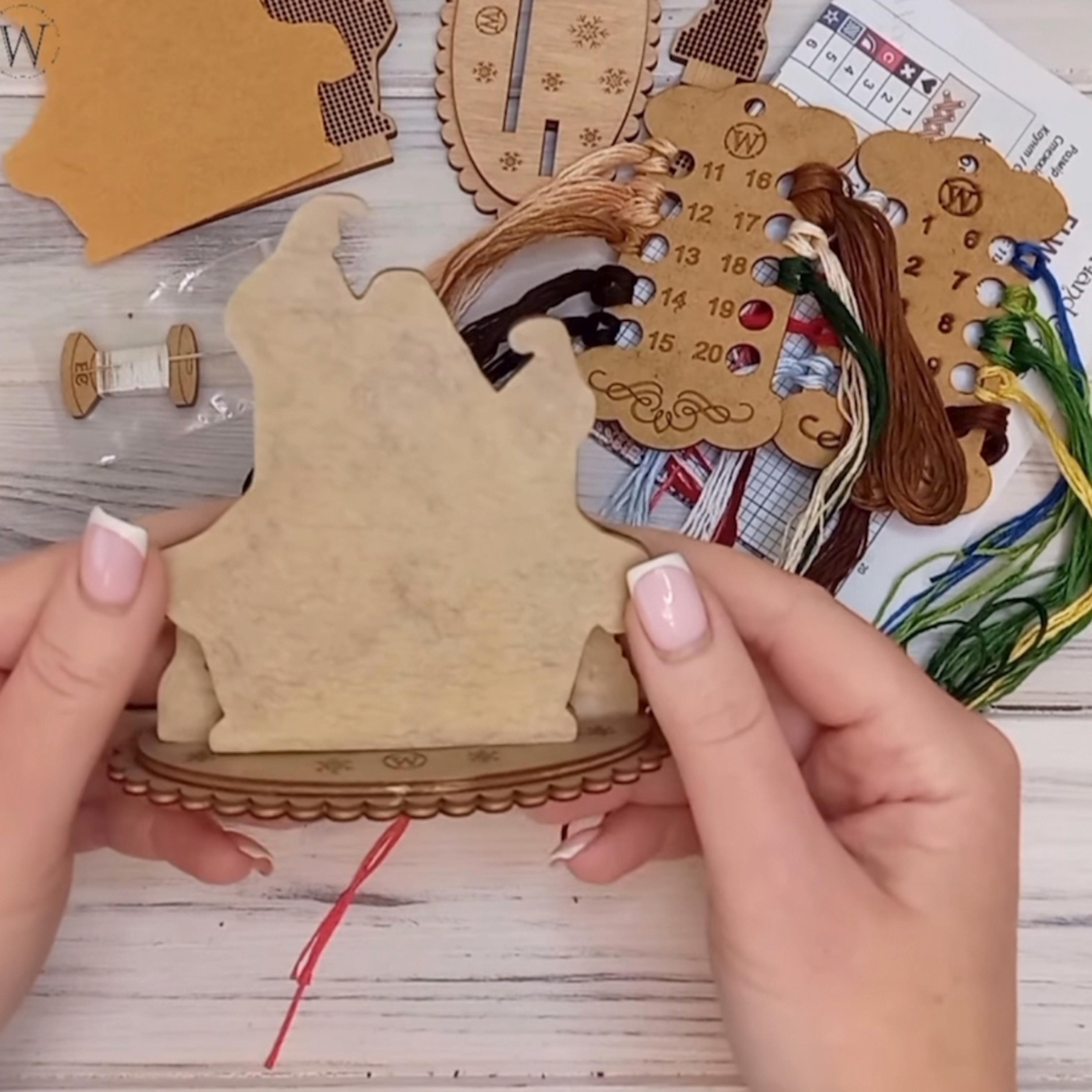 Cross Stitch Kit Gingerbread House, Winter House Embroidery, DIY ...