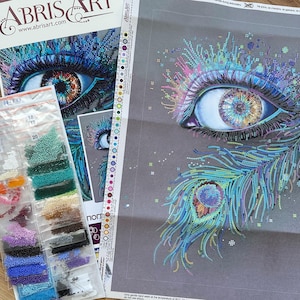Bead Embroidery Kit Royal Gaze, Eye Embroidery, DIY Beaded Eye - Etsy