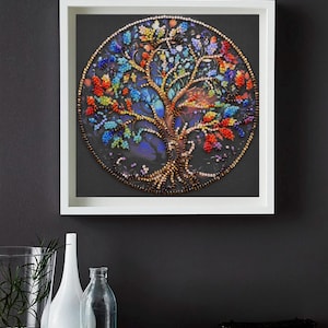 Bead Embroidery Kit Colorful Tree, Tree of Life Embroidery, DIY Beaded ...