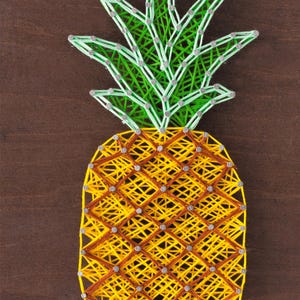 String Art Kit Pineapple, Fruit Wall Decor, Needlepoint Kit, Tropical ...