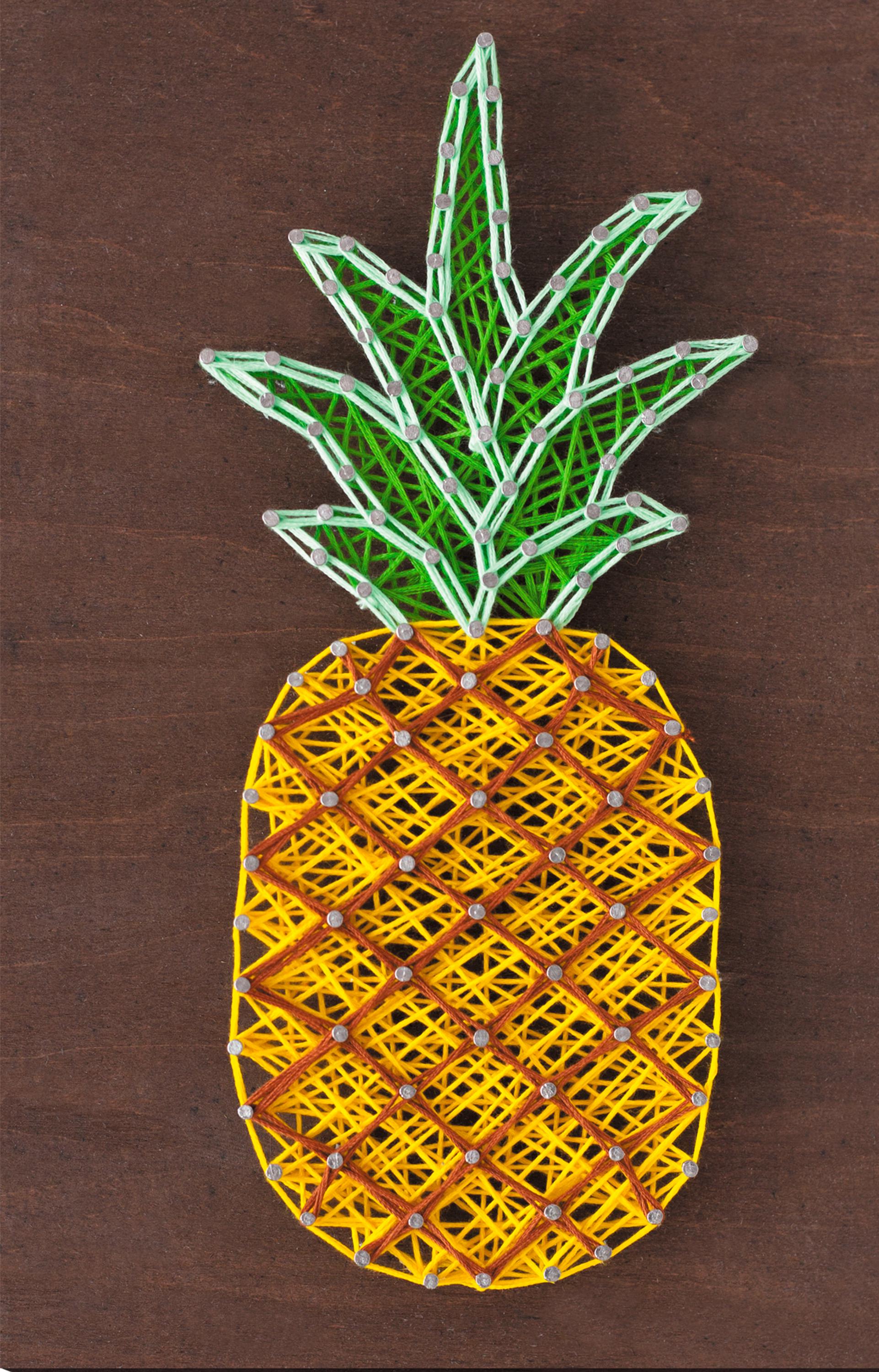 String Art Kit Pineapple, Fruit Wall Decor, Needlepoint Kit, Tropical ...
