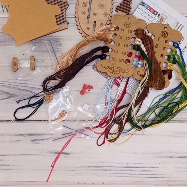 Cross Stitch Kit Gingerbread House, Winter House Embroidery, DIY ...