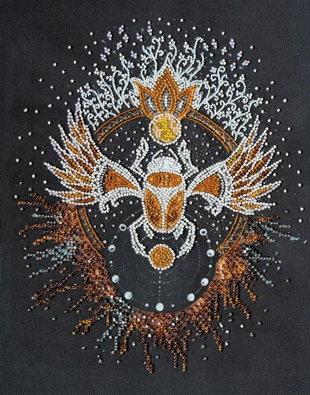 Bead Embroidery Kit Scarab Beetle, Insect Embroidery, DIY Beaded Bug - Etsy