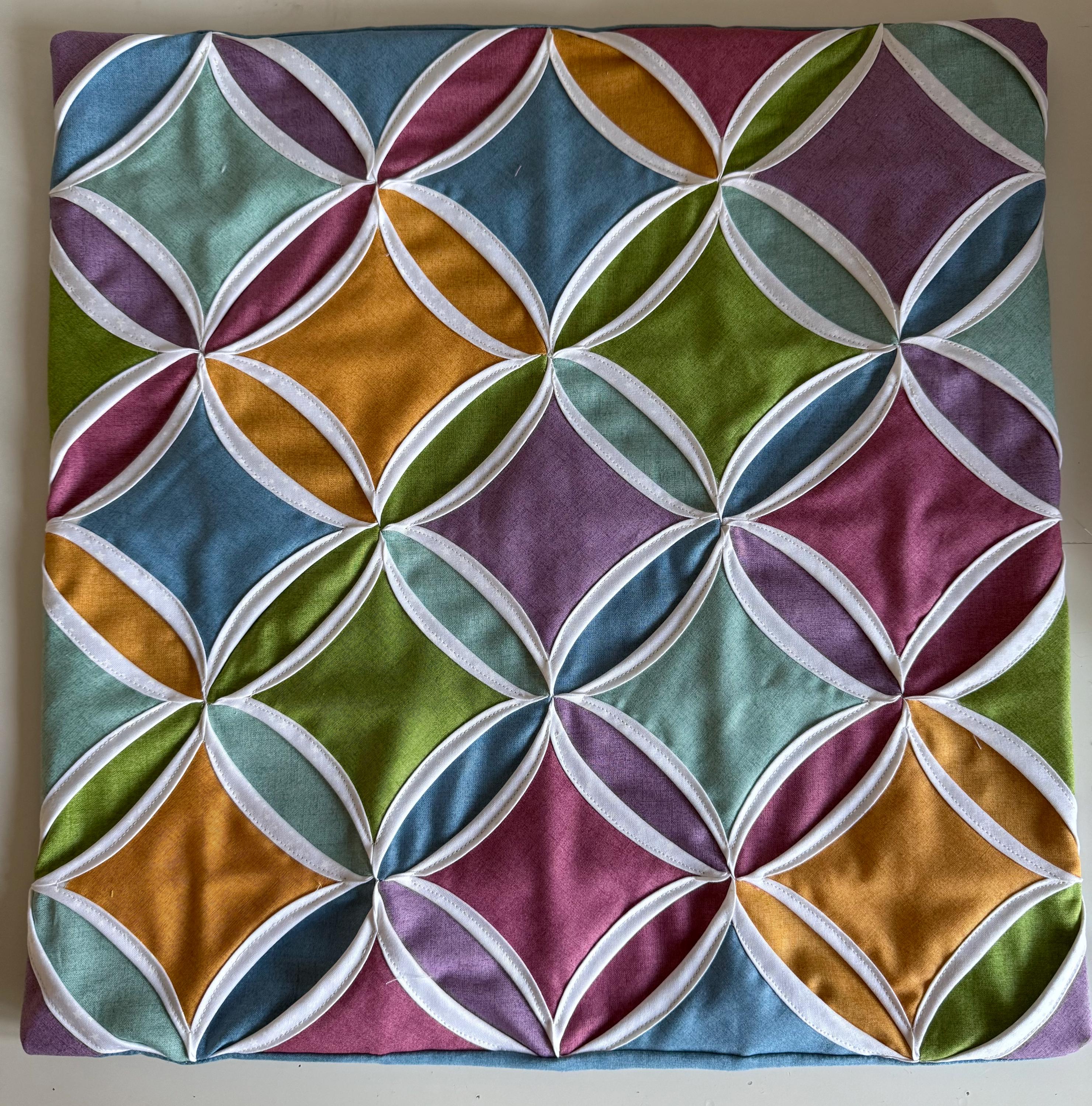 Spring Easter Cathedral Window Patchwork Cushion Pattern - Digital ...