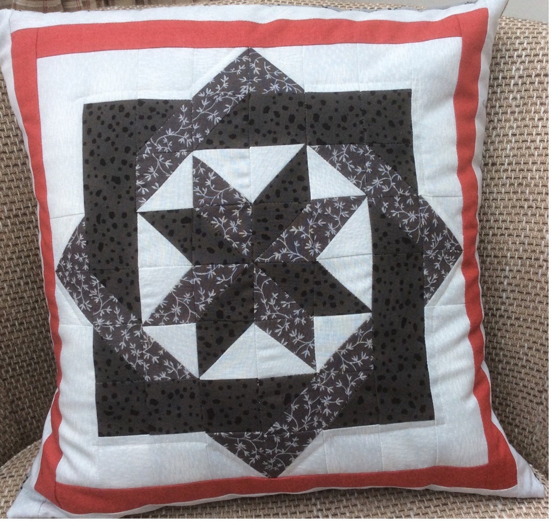 Labyrinth Star Patchwork Cushion Pattern - Digital Download PDF - From ...
