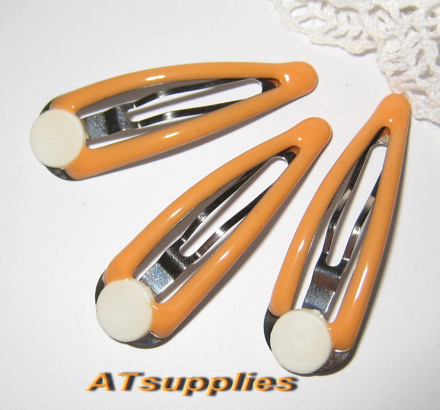 120 Pcs WHOLESALE - 48mm - Assorted Snap Hair Clip With 9mm Pad - 120 ...