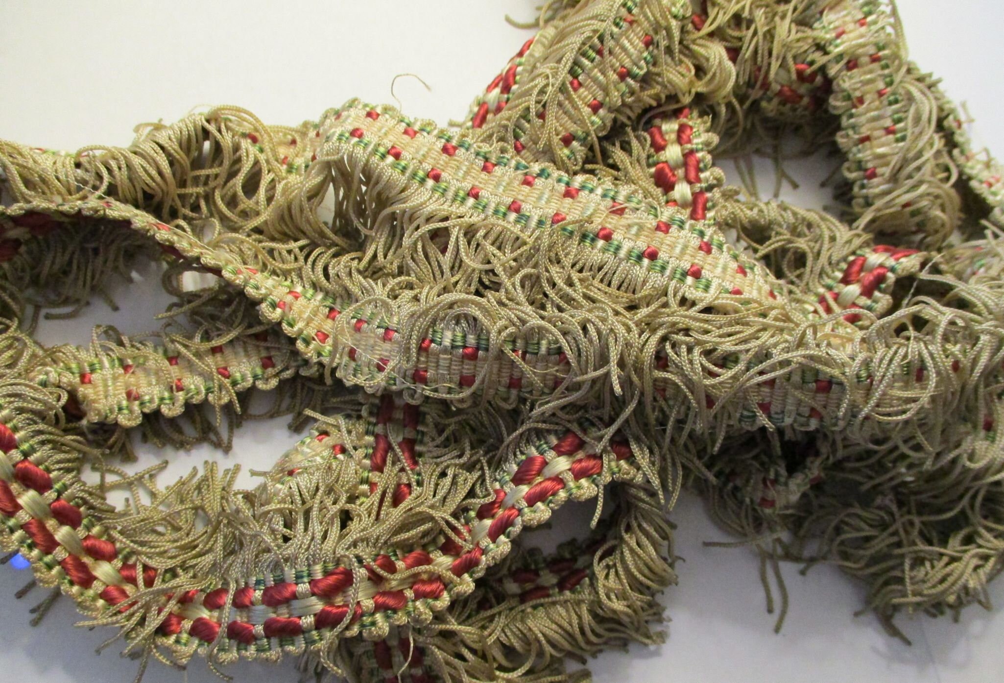 Antique Fringe Trim Rayon 1930s Stunning Farmhouse Colors | Etsy