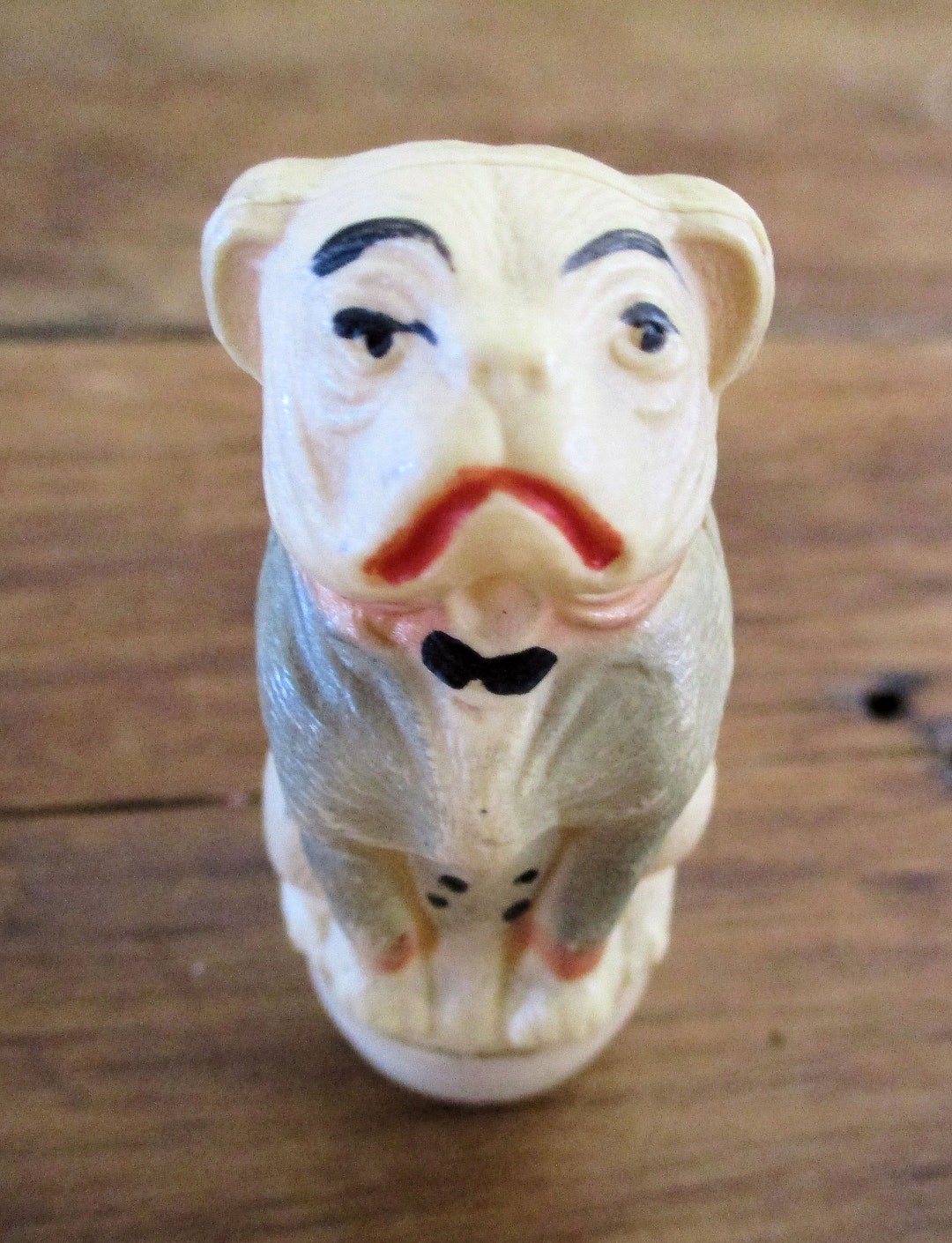 Antique Dog Roly Poly Celluloid Toy Viscoloid Bulldog 1920's Weighted ...