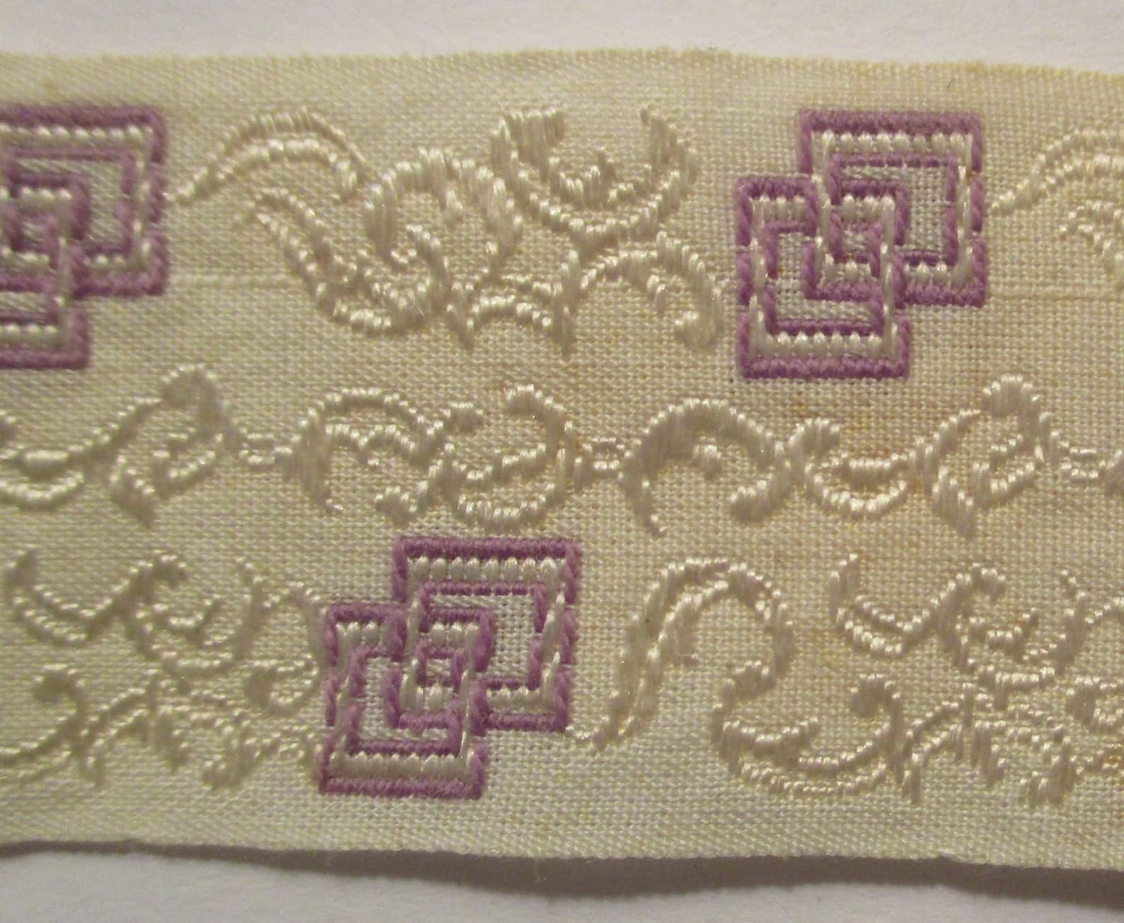 Antique Ribbon Silk Trim French Embroidered 1800s | Etsy