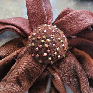 Antique Silk Velvet Applique Flower Edwardian Millinery Beaded YUMMY - Etsy