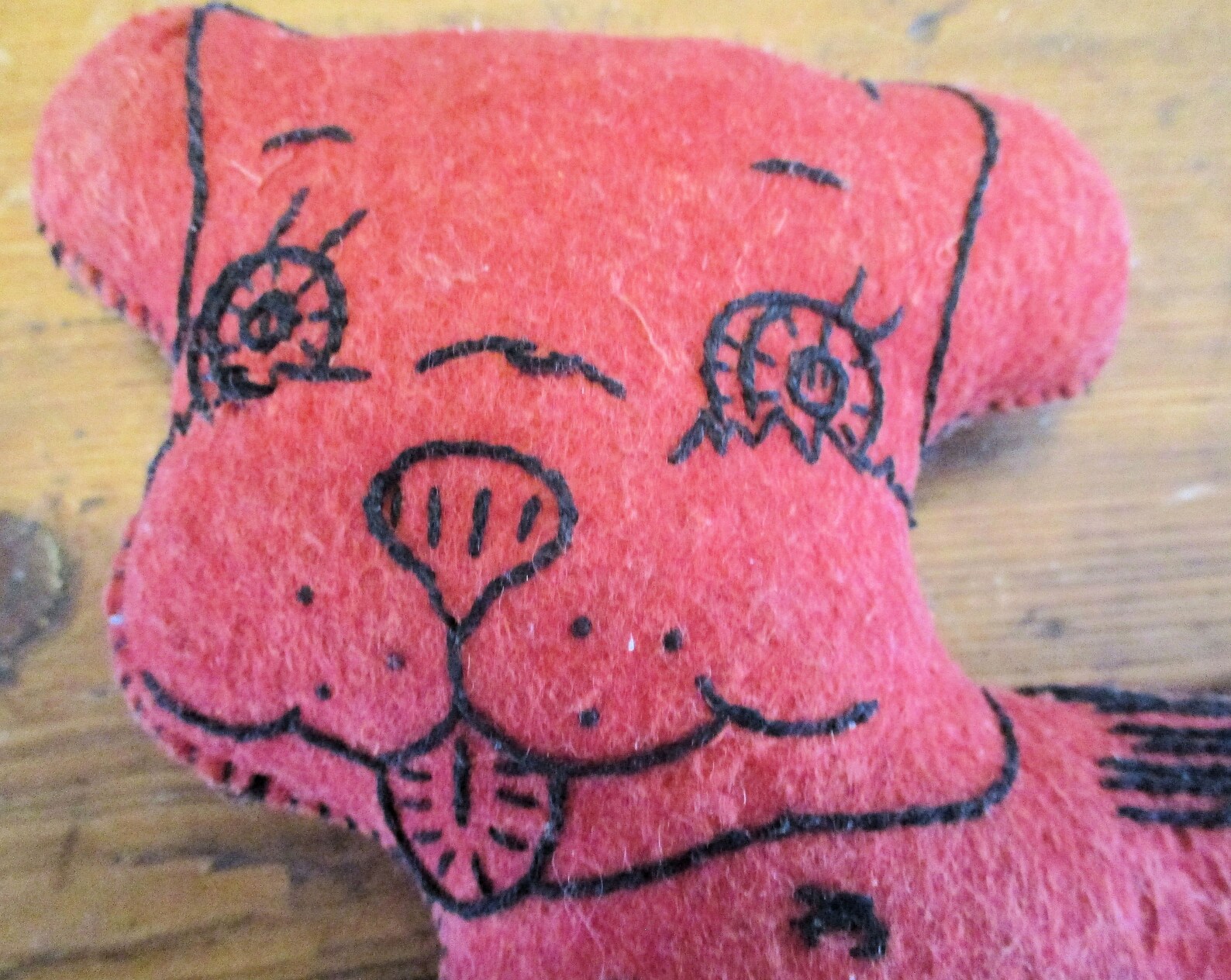 Antique Dog Folk Art Toy Wool Felt Embroidered 1900 Charming - Etsy