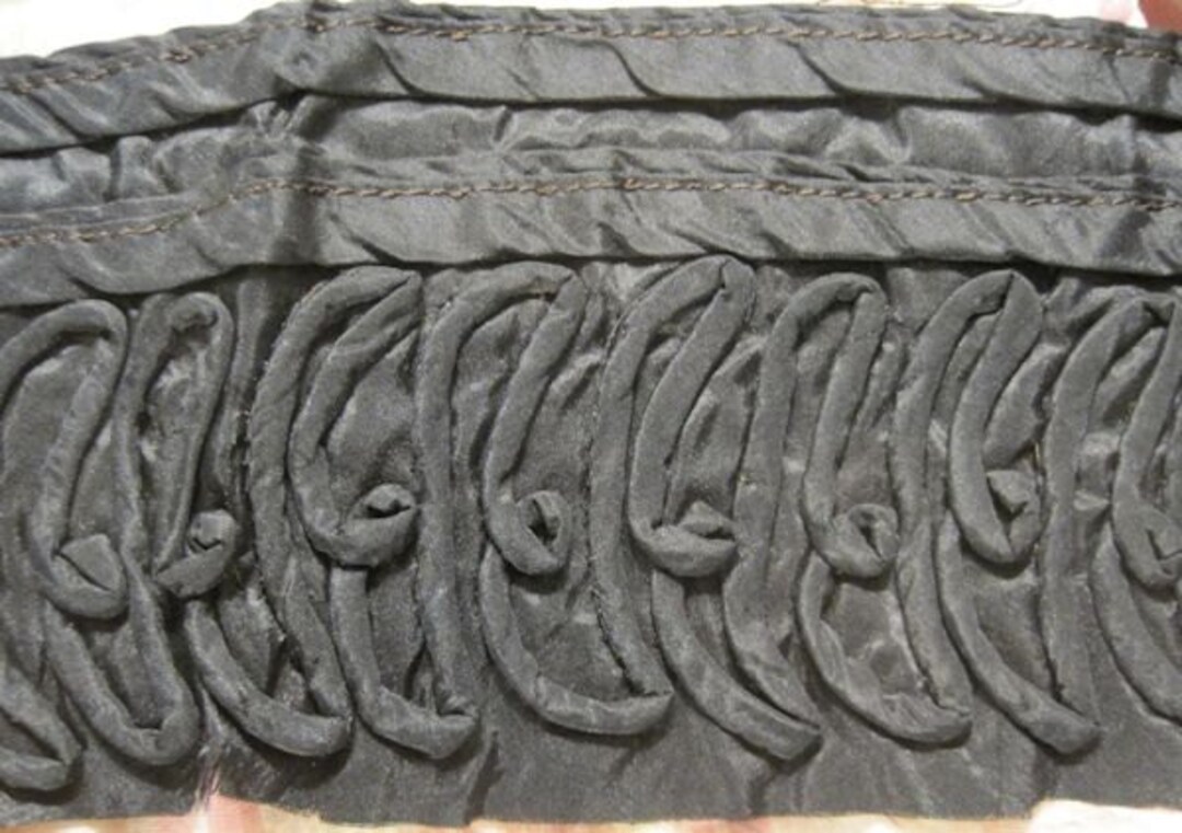 Antique Victorian Silk Trims PAIR Mourning 1800's Unusual - Etsy