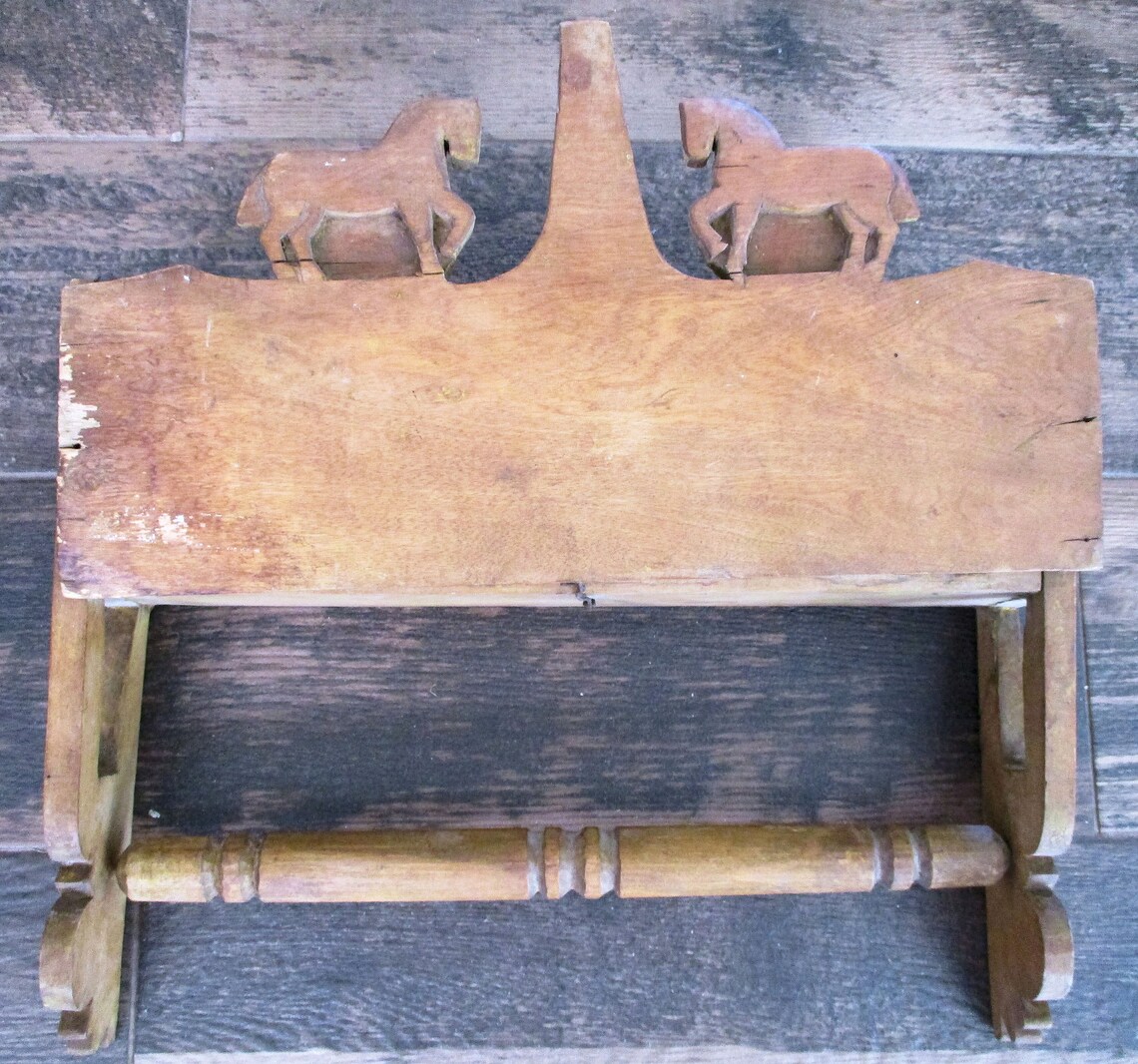 Antique Towel Rack Farmhouse Horses Wood Folk Art 1800s - Etsy