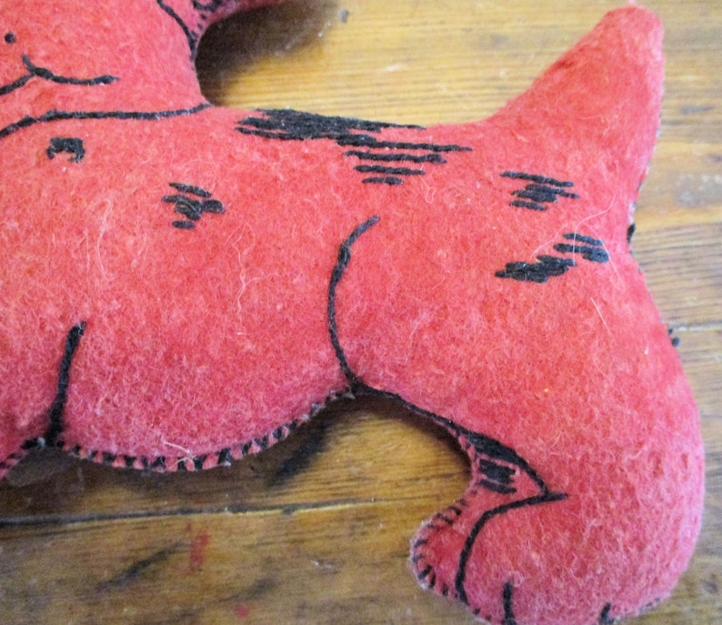 Antique Dog Folk Art Toy Wool Felt Embroidered 1900 Charming - Etsy