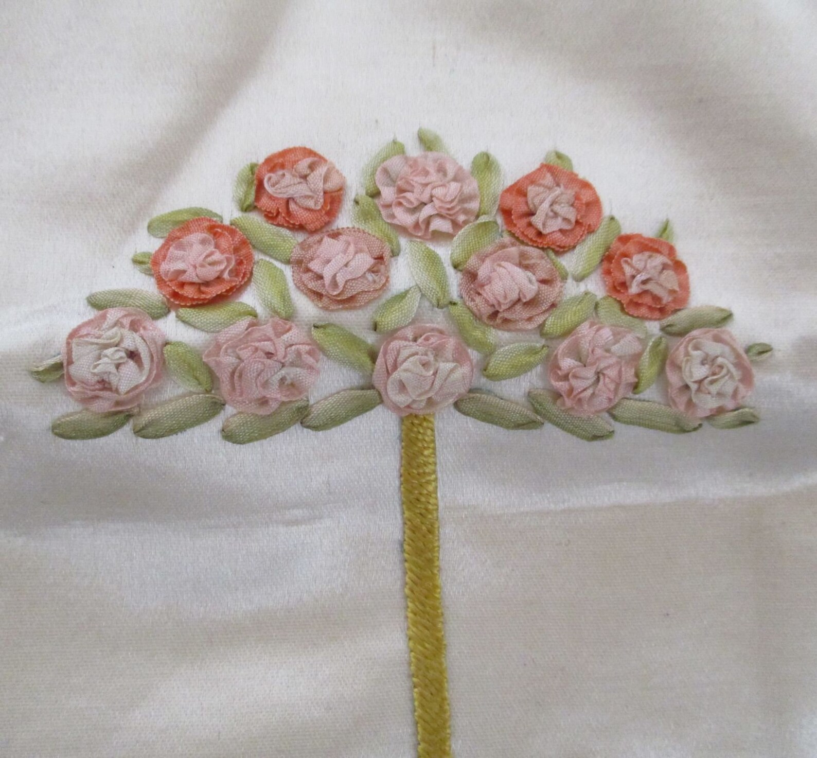 Antique Ribbonwork Lingerie Bag Silk Satin Metallic Embroidery | Etsy