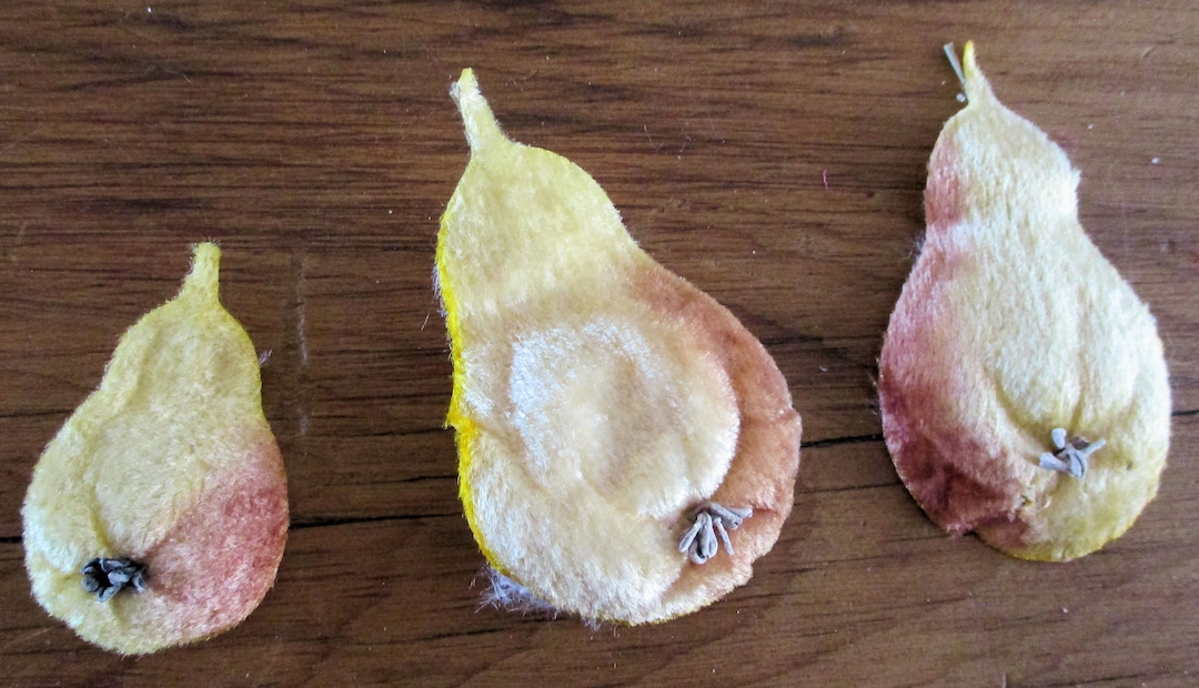 Vintage Velvet Millinery Pear Molded Fruit Applique 1950's UNUSUAL - Etsy