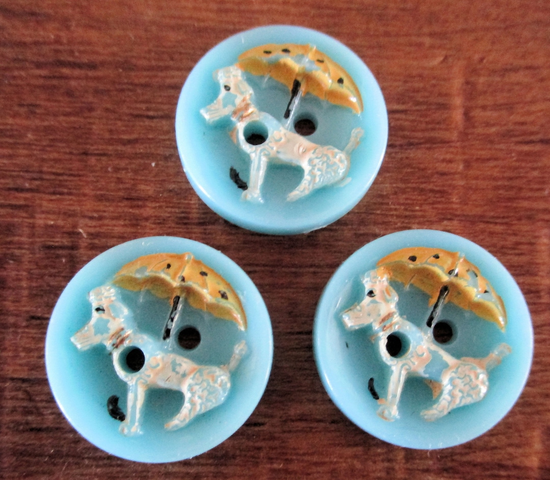 Vintage Poodle Button Novelty Kiddie 1930's Plastic Darling - Etsy