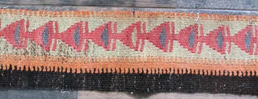 Antique Wool Border Trim Handwoven Wool Cotton Native American 1800's ...