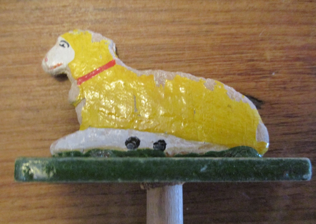 Antique Sheep Folk Art Germany Erzegebirge Wood Lamb 1930's DARLING - Etsy