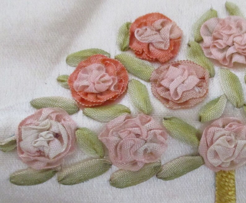 Antique Ribbonwork Lingerie Bag Silk Satin Metallic Embroidery - Etsy