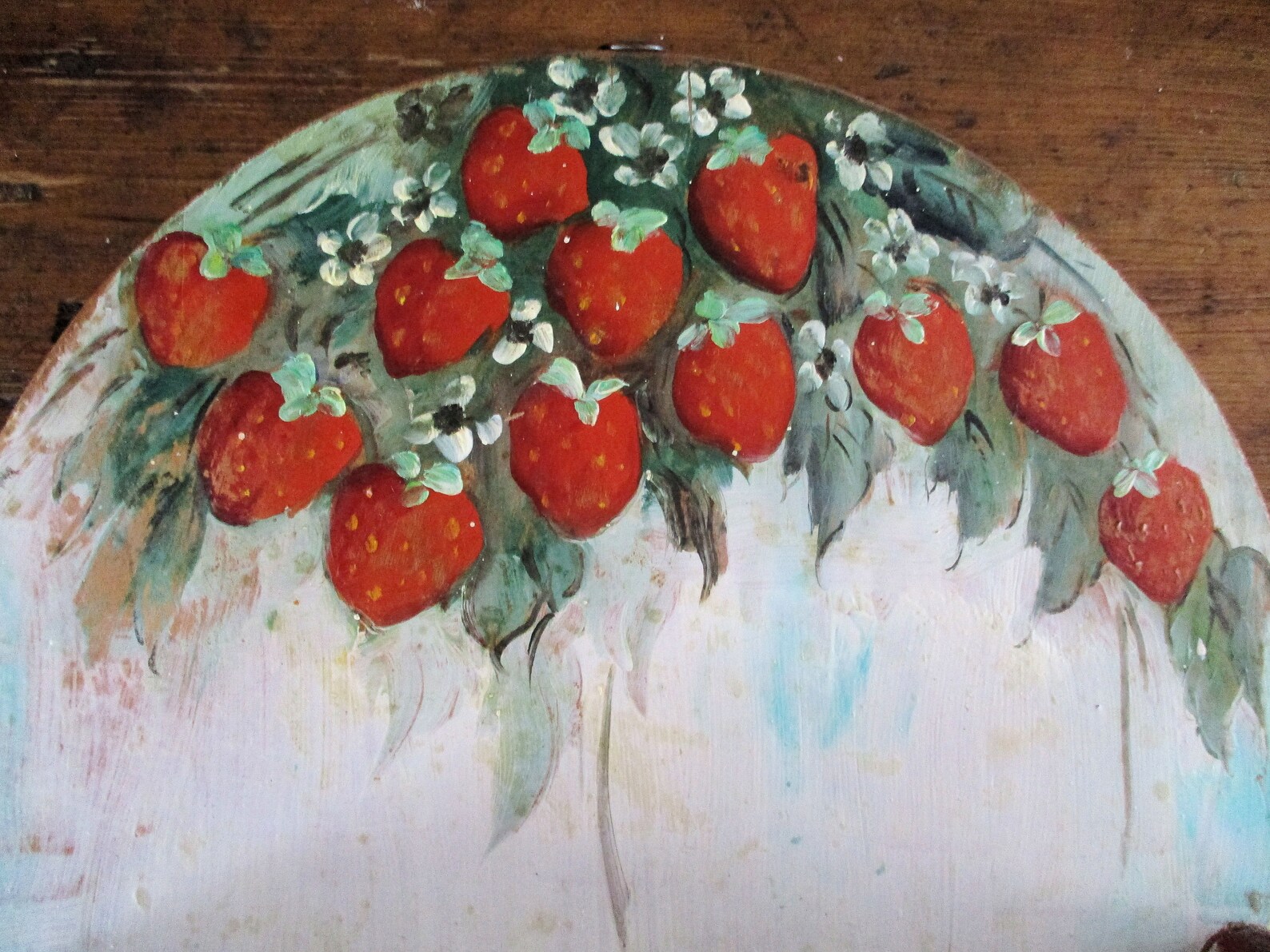 Vintage Folk Art Strawberries Oil Painting Wood Wall Pocket - Etsy Canada