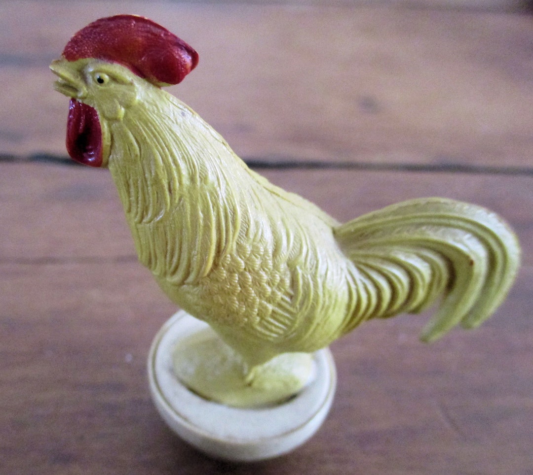 Antique Roly Poly Toy Viscoloid Rooster Celluloid 1920's Weighted ...