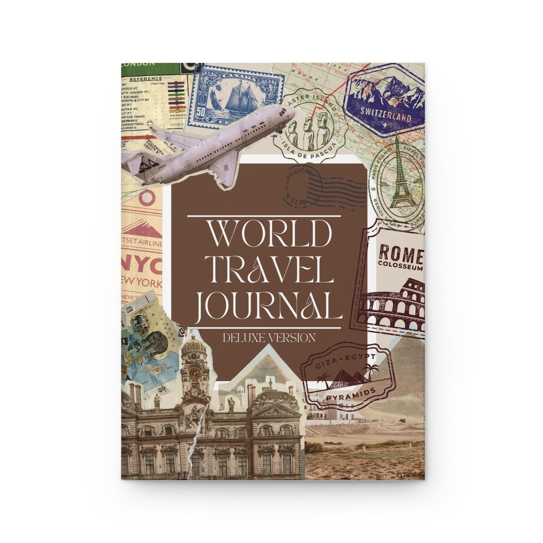 Vintage World Travel Journal Design - Hardcover Journal - Etsy