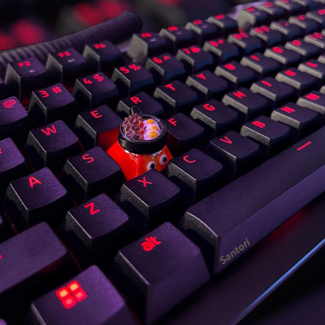 Calcifer (howl's Moving Castle) Artisan Keycap - Custom Food Available ...