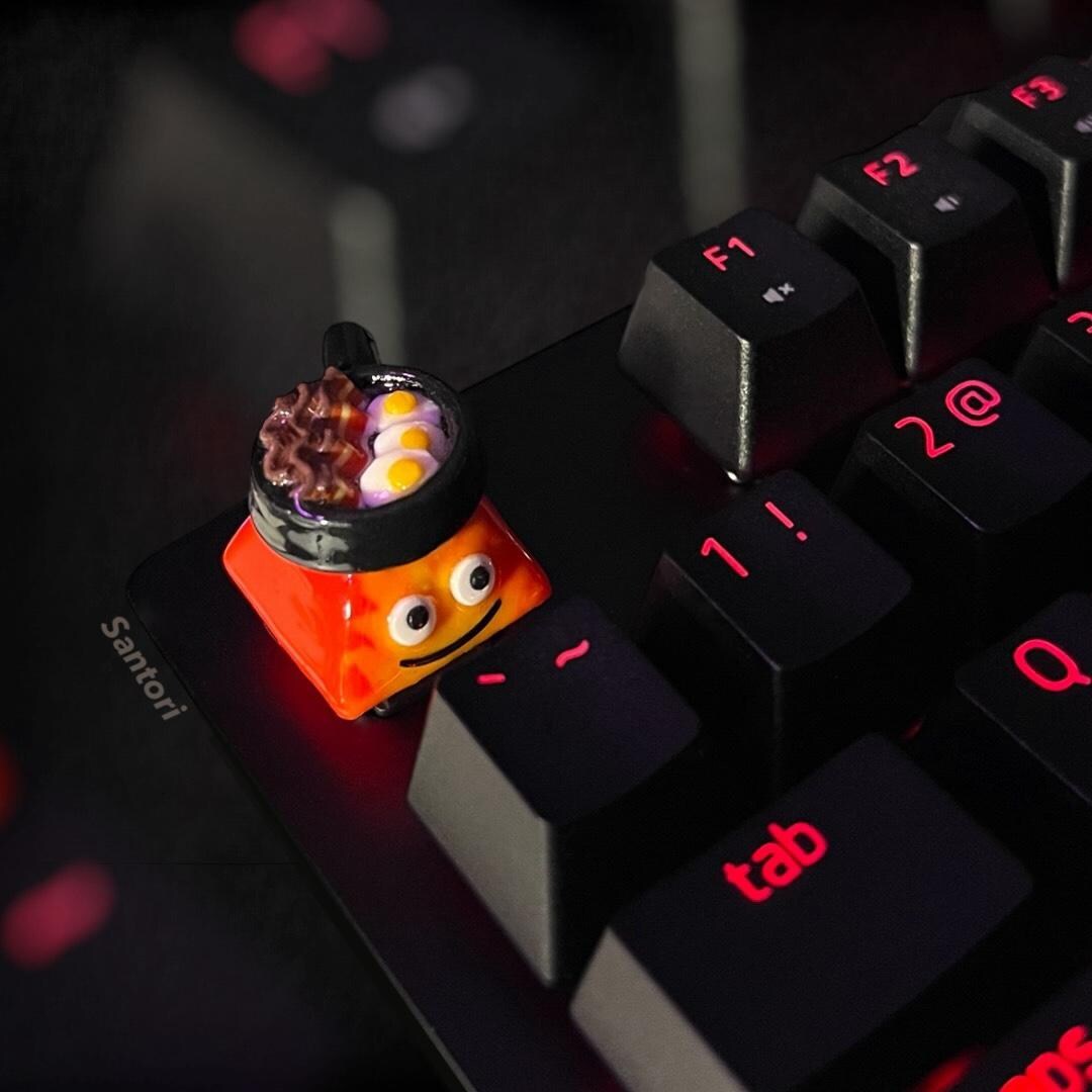 Calcifer (howl's Moving Castle) Artisan Keycap - Custom Food Available ...