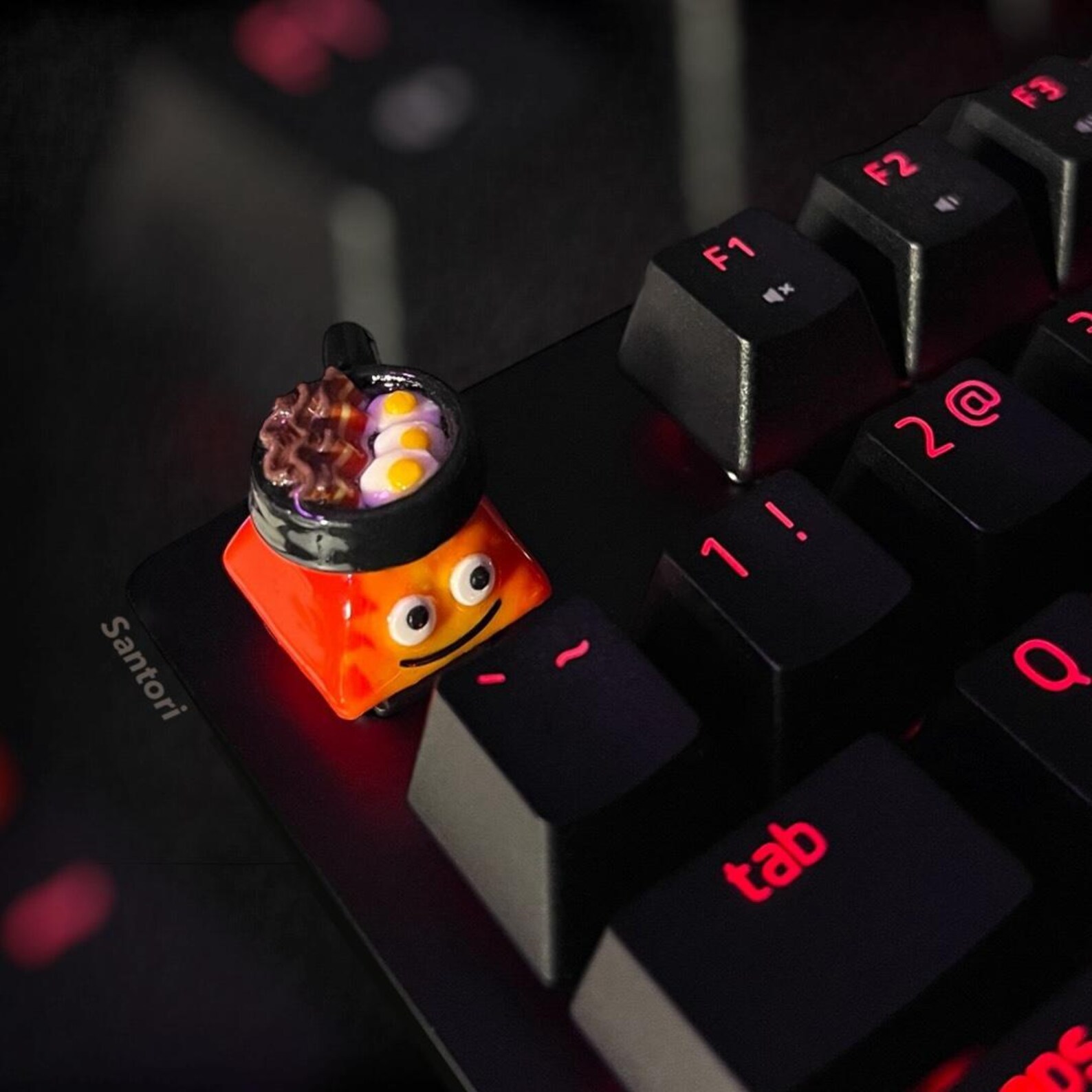 Calcifer (howl's Moving Castle) Artisan Keycap - Custom Food Available ...