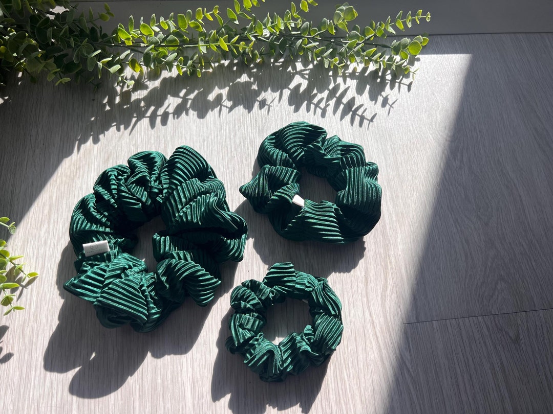 Emerald Green Scrunchie, Scrunchie, Green Scrunchie, Hair Ties, 1/2 ...