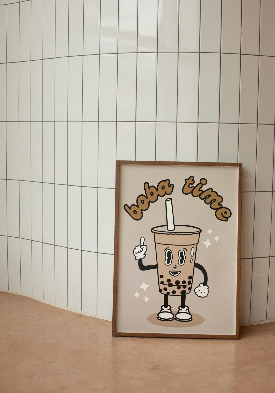 Poster Boba Time Wall Poster Boba Aesthetic Bubble Tea Chai Latte ...
