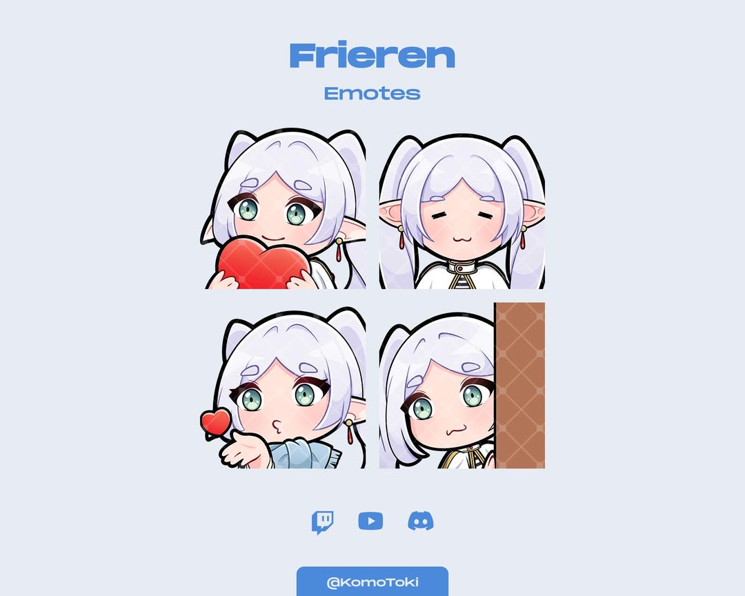 Twitch / Discord Emotes Frieren Emotes - Etsy