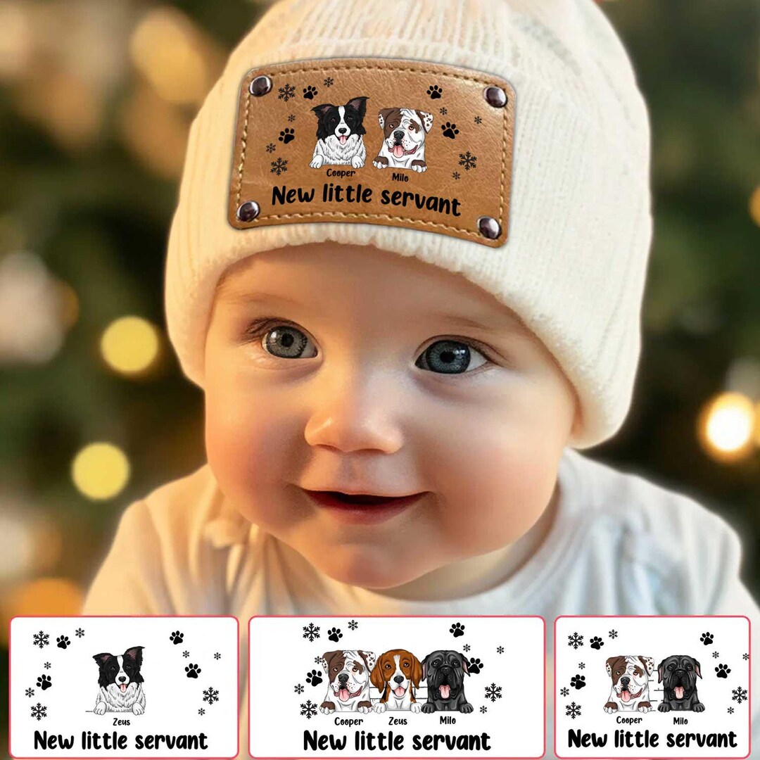 New Little Servant Personalized Baby Beanie, Inflated Beanie With ...