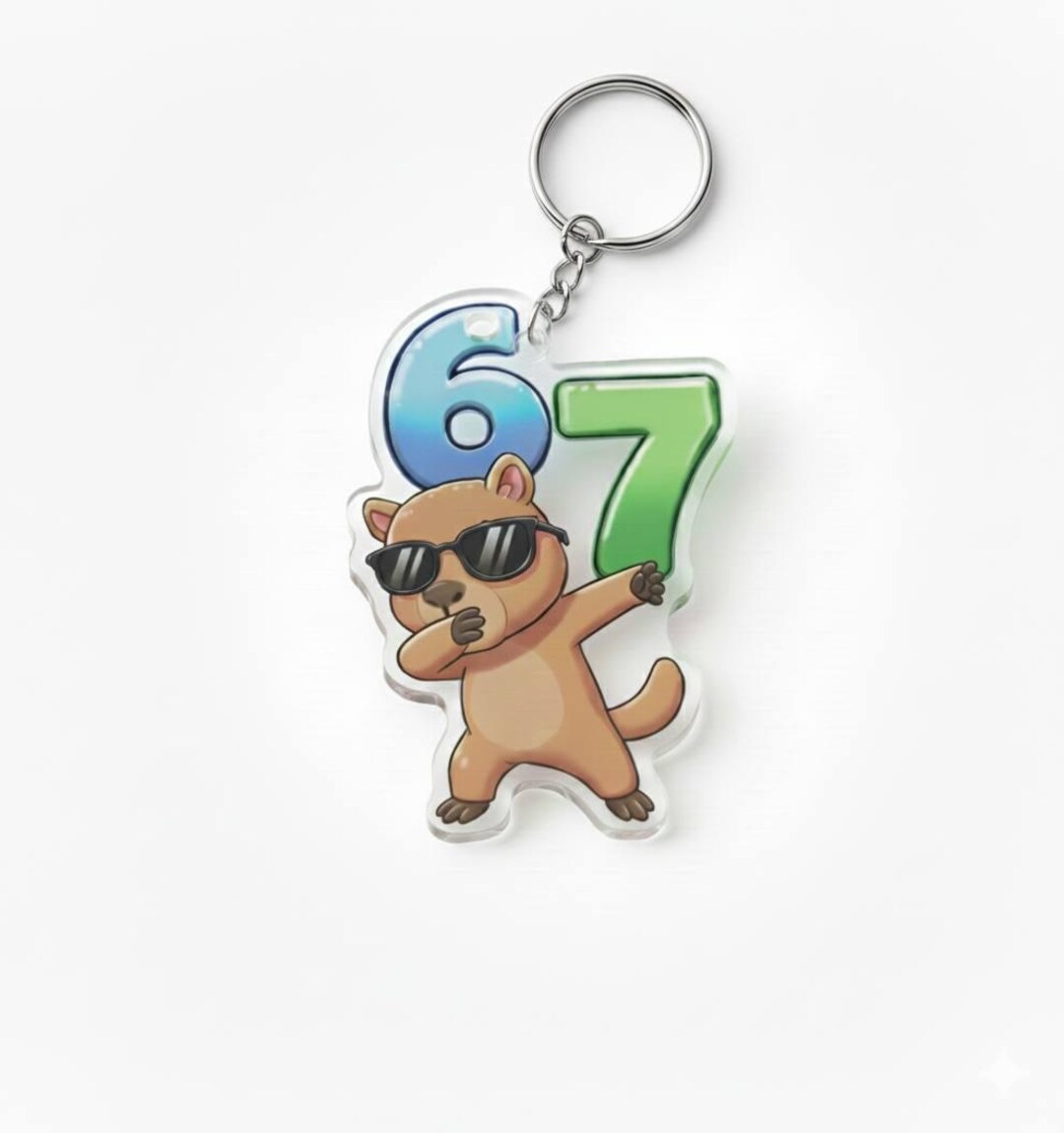 Six Seven Keychain or Necklace : 67 Meme, Backpack Charm, Number Key ...
