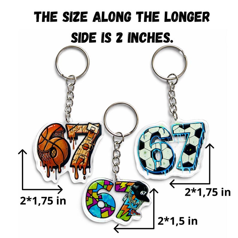 24 Pcs Valentine's Day Set Meme Keychain Brainrot, Viral 67 Six Seven ...