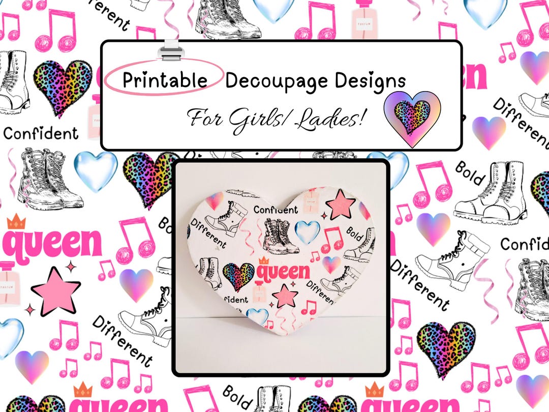 DIY Teen Activity Digital Paper Affirmation Decor Teen Girl Cutting and ...